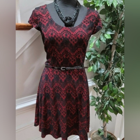 Candie's | Dresses | Candies S Red And Black Lace Short Dress With ...